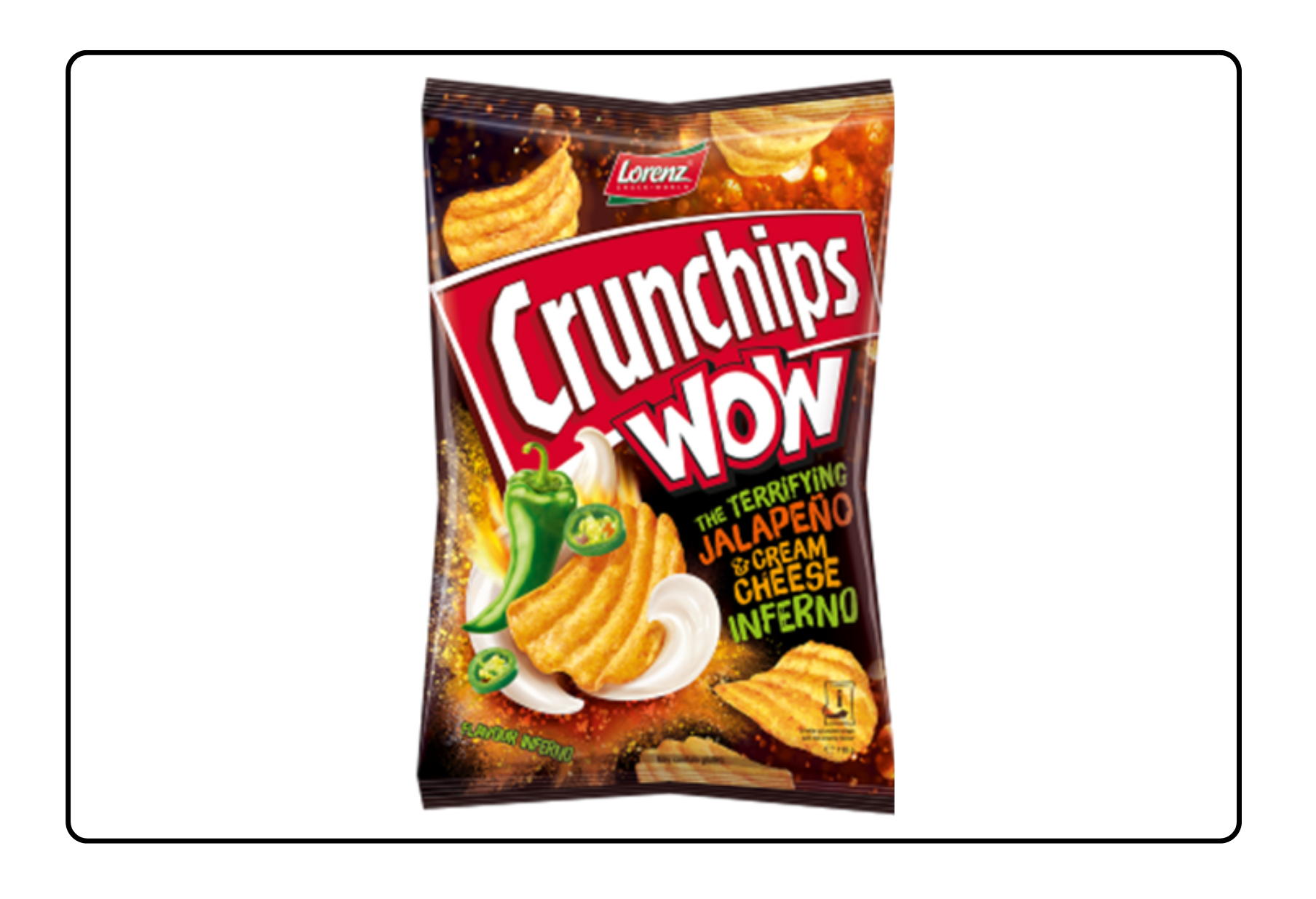 Lorenz Crunch-Chips X-Cut Jalapeno 110g X 10