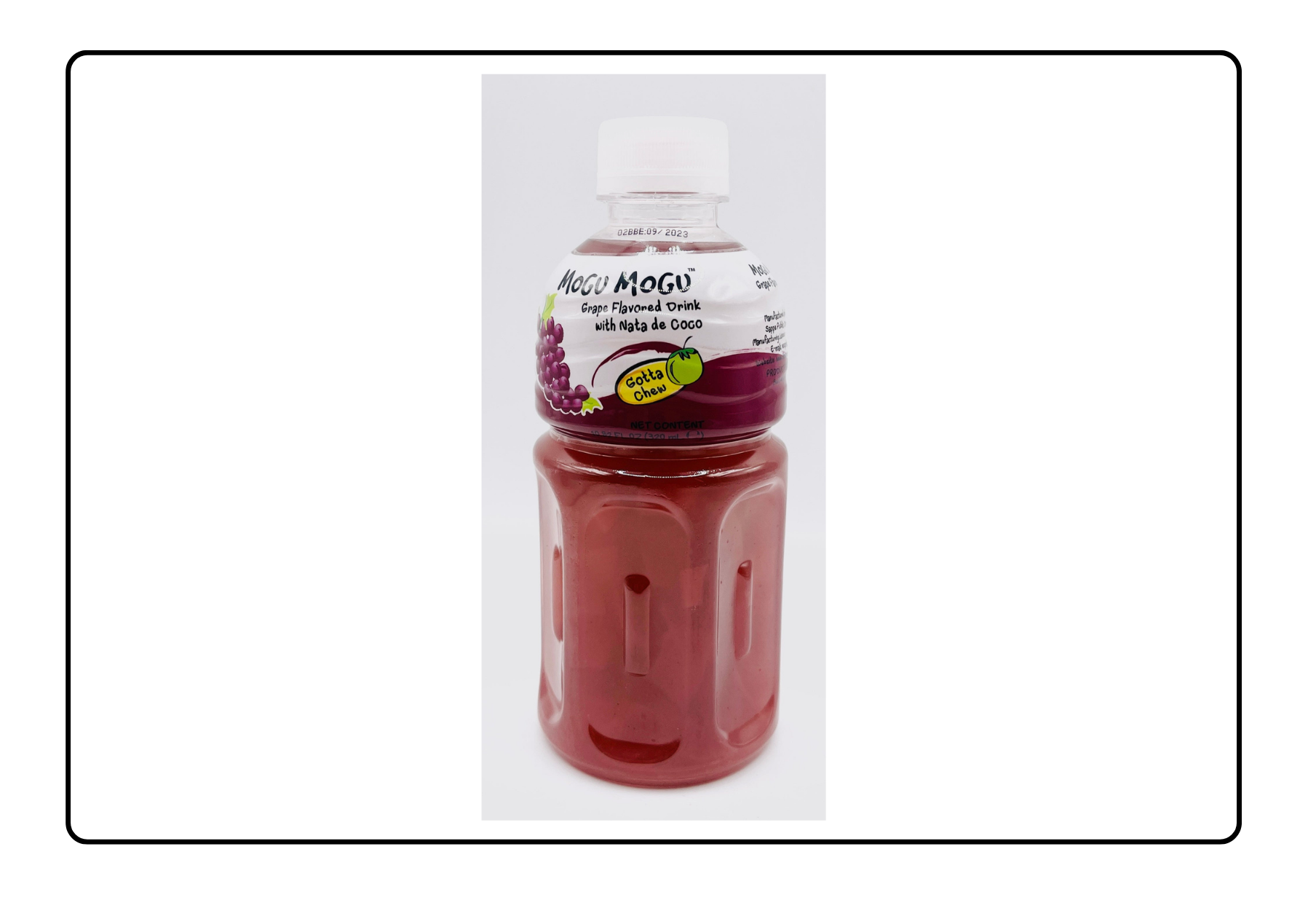 Mogu Mogu Grape flavoured Drink with NATA de Coco (Gotta Chew) 320ml