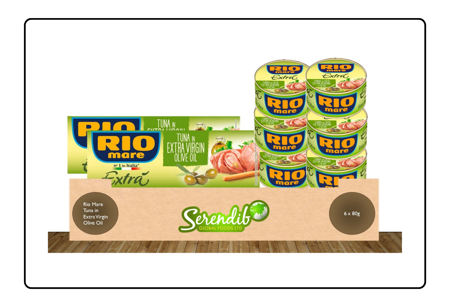 Rio Mare Tuna Fish in Extra Virgin Olive Oil | Pack of 6 x 80g