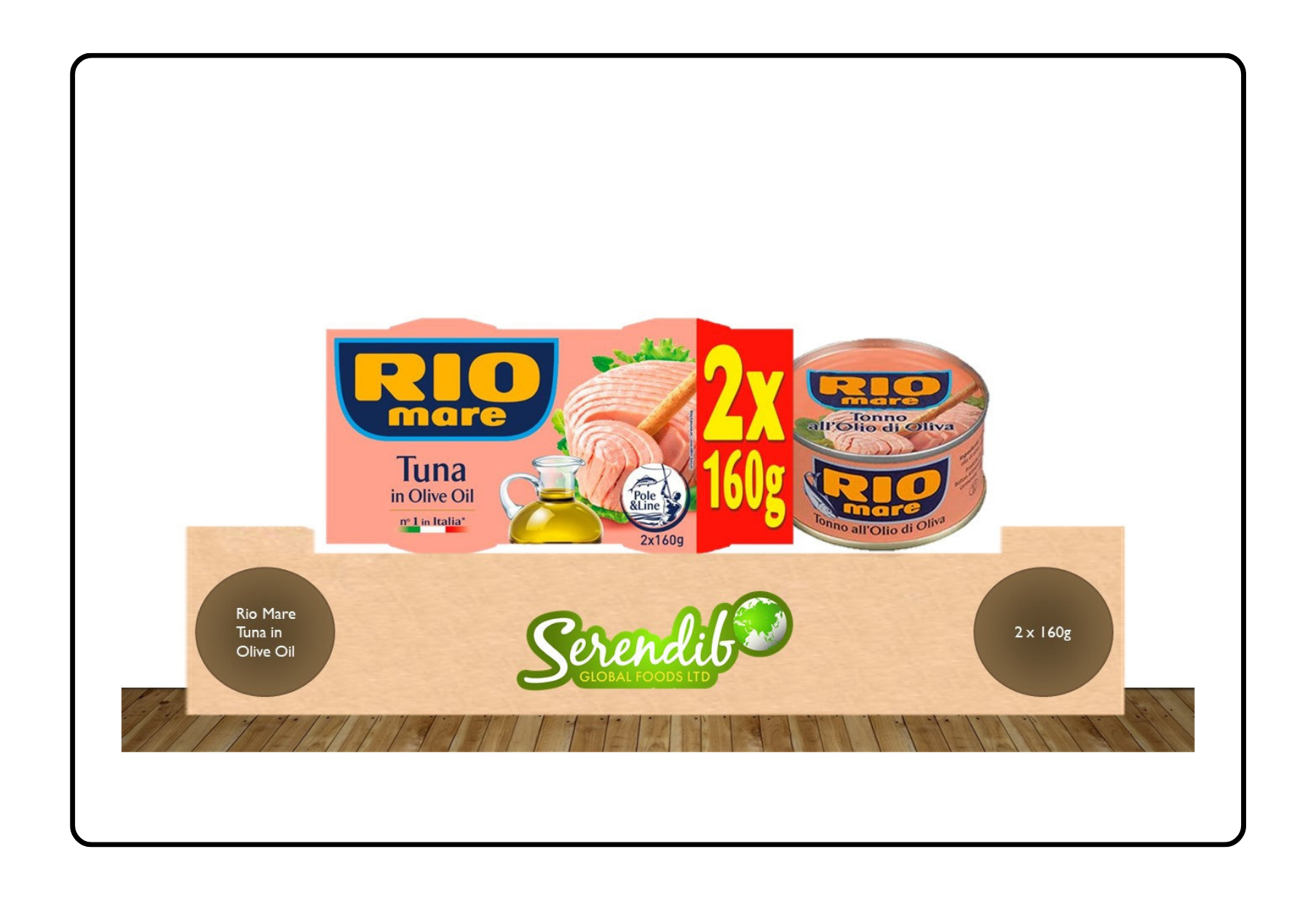 Rio Mare Tuna Fish in Olive Oil | Pack of 2 x 160g