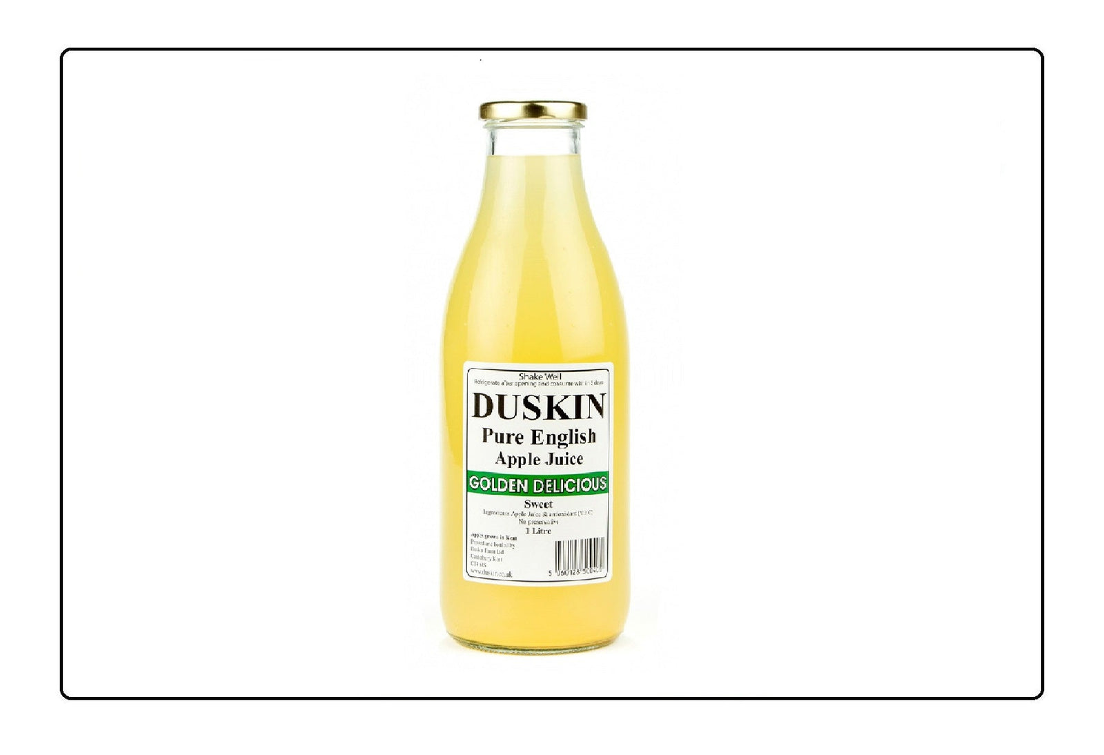 Duskin Golden Delicious (Sweet) Pure English Apple Juice 1L (Pack of 6