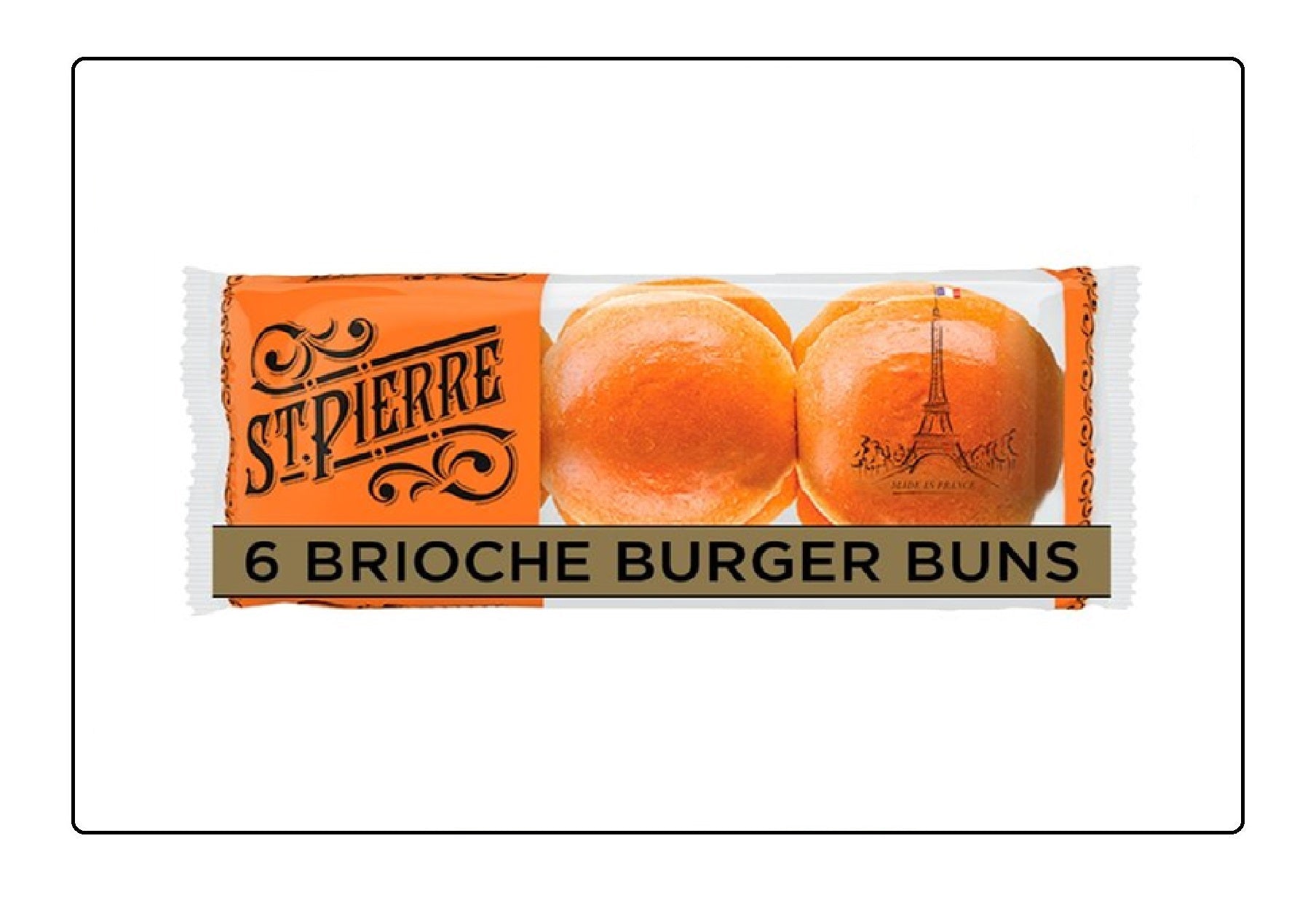 St Pierre 6 Brioche Burger Buns (Pack of 3)